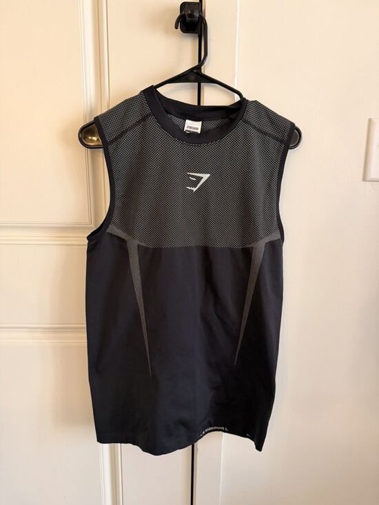 Gymshark | Shirts | Gymshark Onyx V5 Tank Top Blackgray Size L | Poshmark